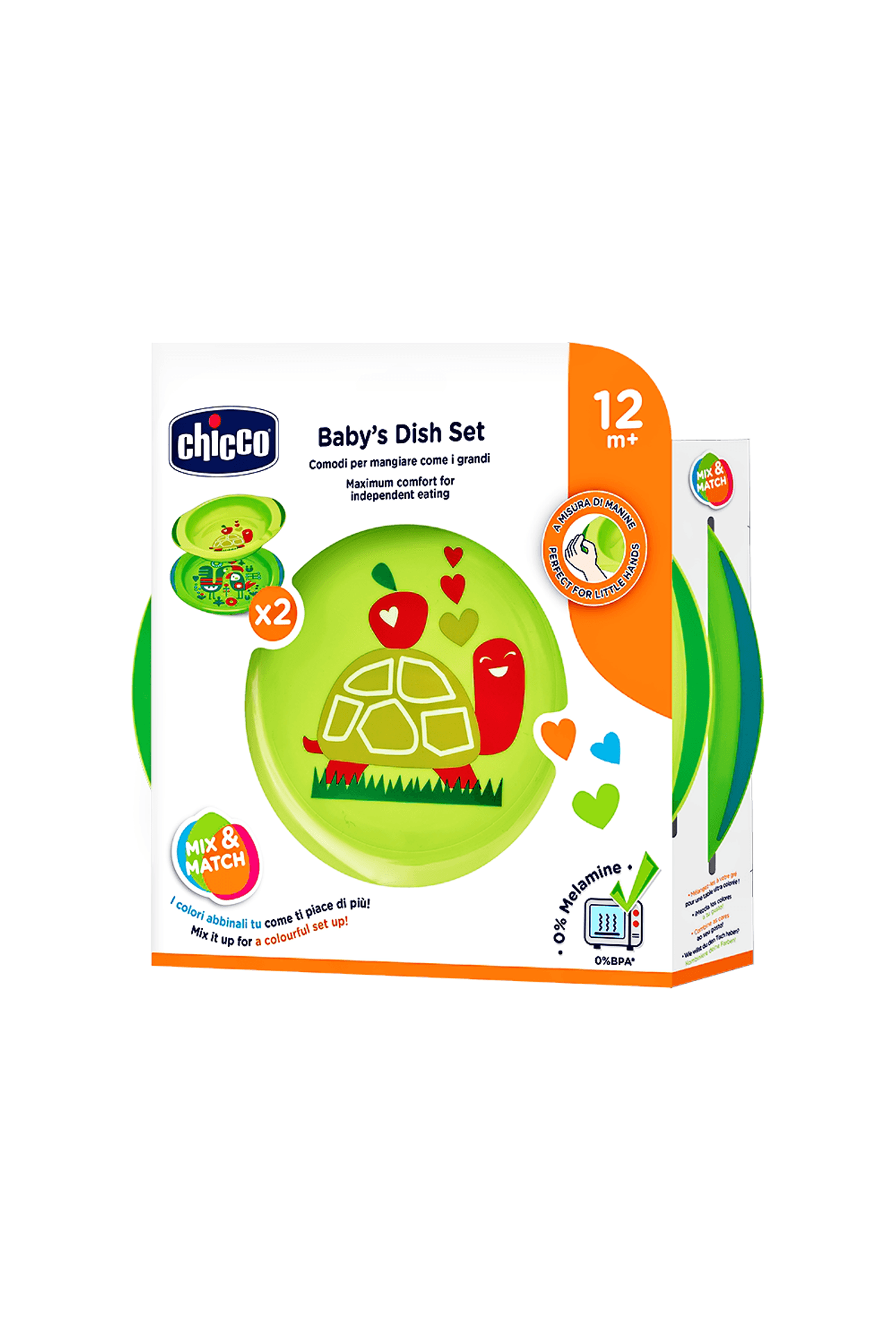 Set de Platos Verde +12 meses x 2 unid - farmaciasdelpueblo