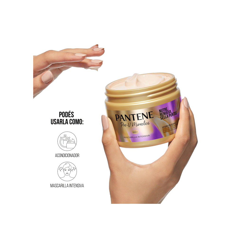 Tratamiento Capilar Pantene Nutre, Renueva y Sella Puntas x 300ml ...