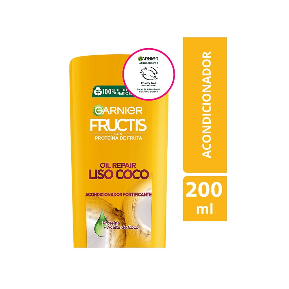 Acondicionador Fructis Garnier Liso Coco x 200 ml - farmaciasdelpueblo