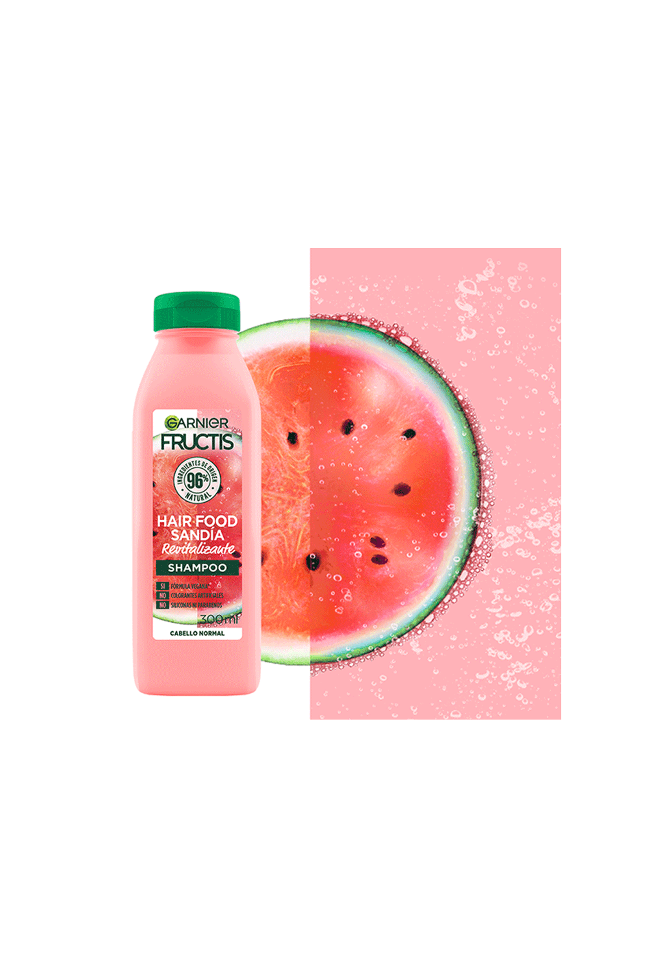 Shampoo Fructis Garnier Hair Food Sandia x 300ml - farmaciasdelpueblo