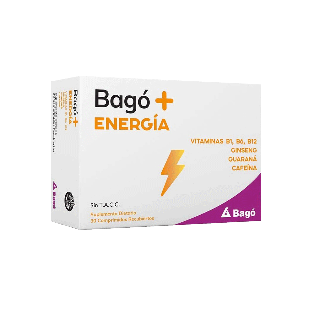 Bago +Energia x 30 comp - farmaciasdelpueblo