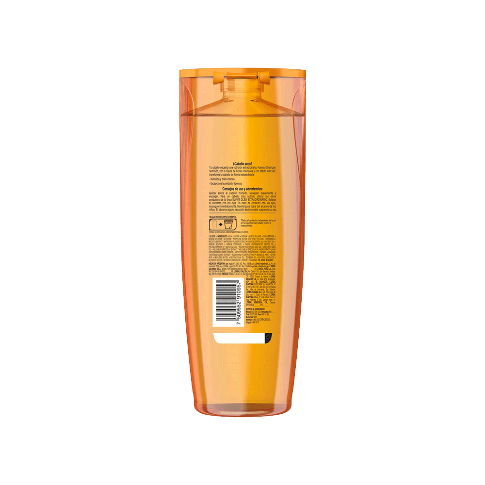 Shampoo Elvive Óleo Extraordinario Nutrición Universal x 200ml ...