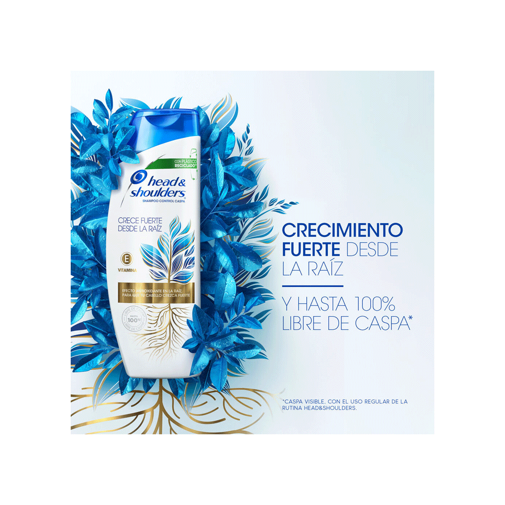 Shampoo Head&.shoulders Crece Fuerte desde la Raíz x 180ml ...