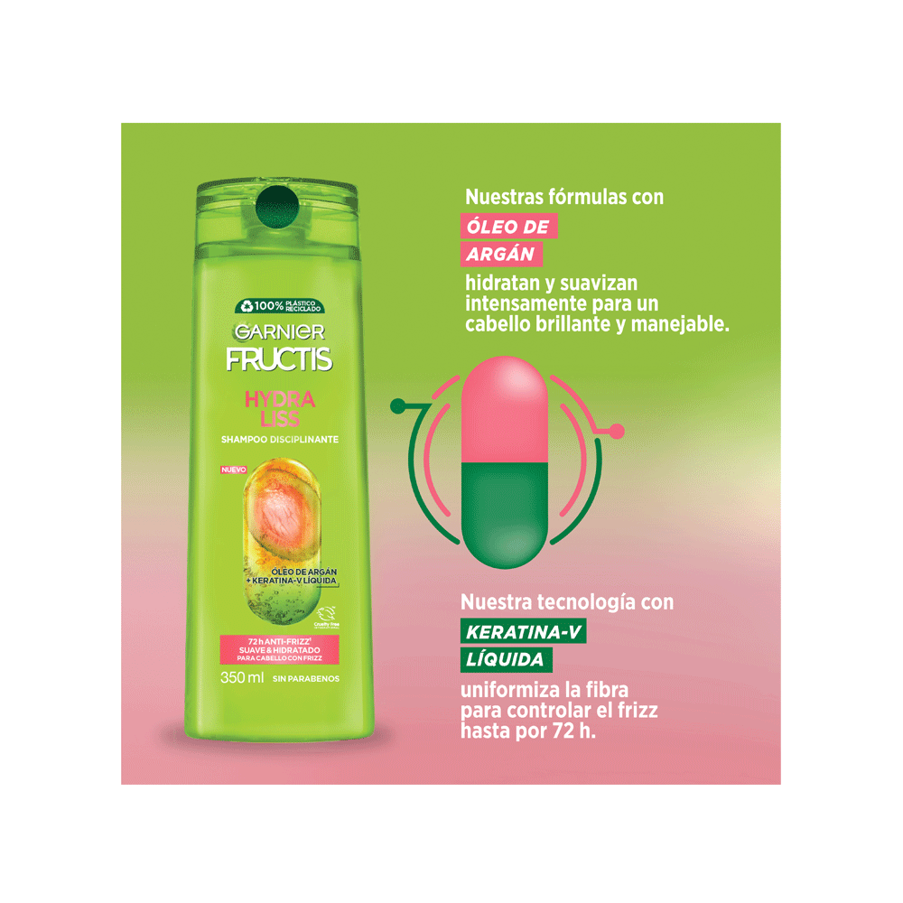 Shampoo Fructis Garnier Hydraliss x 350 ml - farmaciasdelpueblo