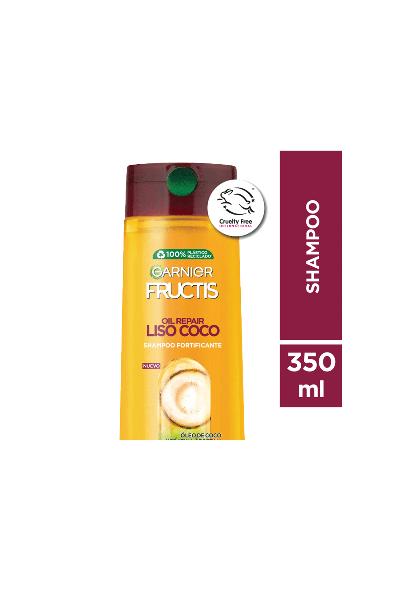 Shampoo Fructis Garnier Liso Coco x 350 ml - farmaciasdelpueblo