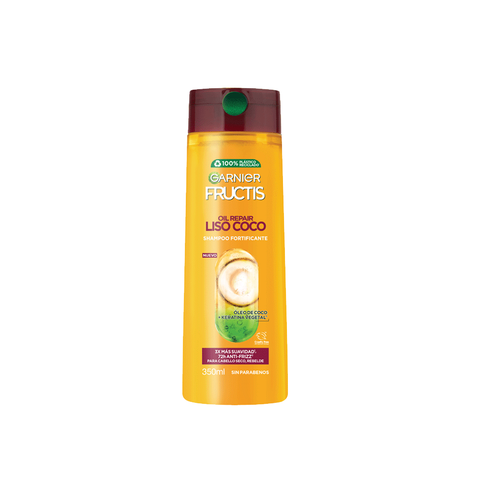 Shampoo Fructis Garnier Liso Coco x 350 ml - farmaciasdelpueblo