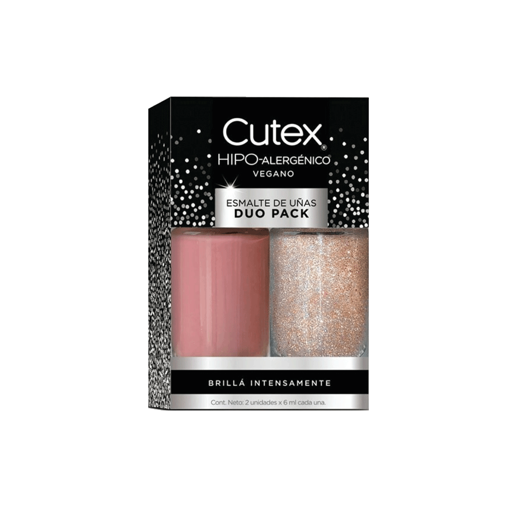 Esmalte Pack Dúo Cutex Glitter Celebracion/Rosa - farmaciasdelpueblo