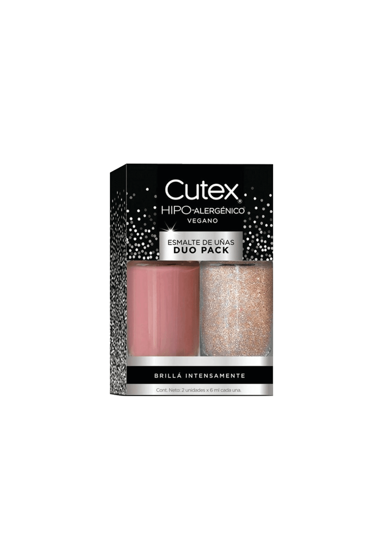Esmalte Pack Dúo Cutex Glitter Celebracion/Rosa - farmaciasdelpueblo