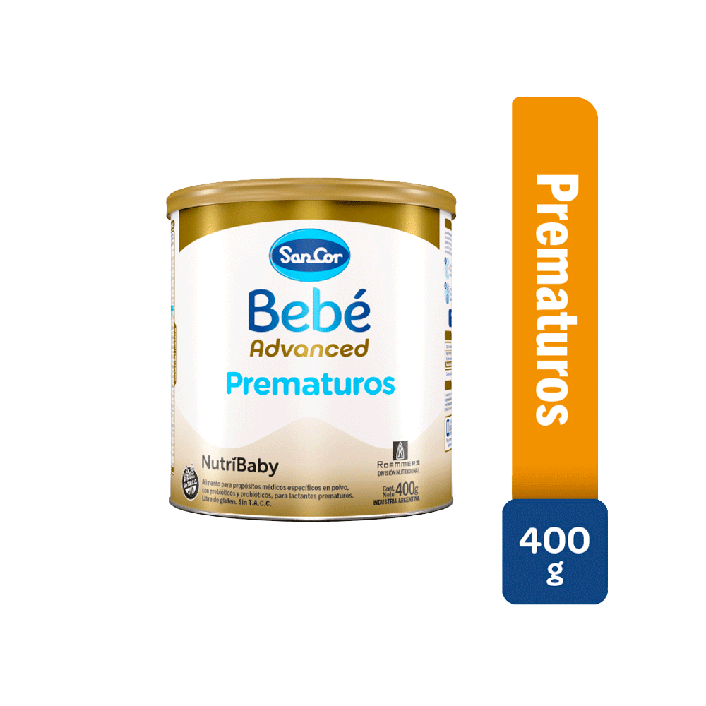 Leche Infantil SanCor Bebé Advanced Prematuros Lata x 400 gr ...