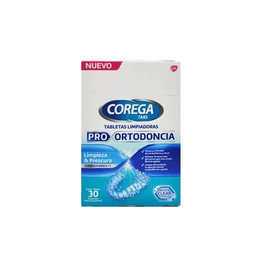Tabs Corega Pro Ortodoncia x 30un - farmaciasdelpueblo