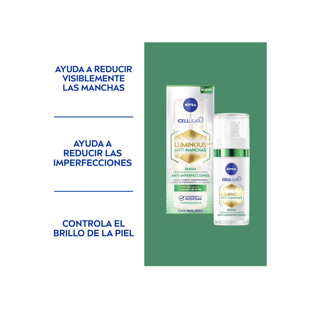 Serum Anti-Acne Nivea Luminous630 x 30 ml - farmaciasdelpueblo
