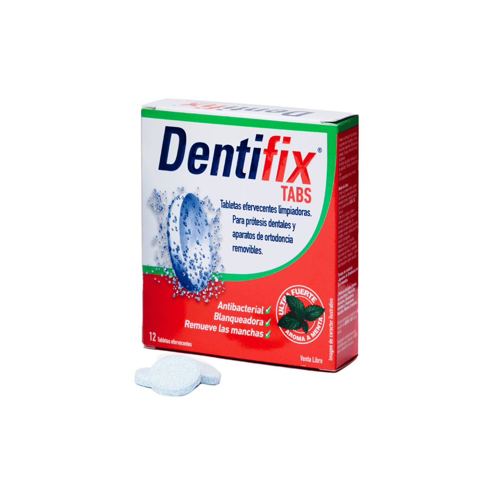 Limpiadores De Prótesis Dentifix Tabs x 12 unid - farmaciasdelpueblo