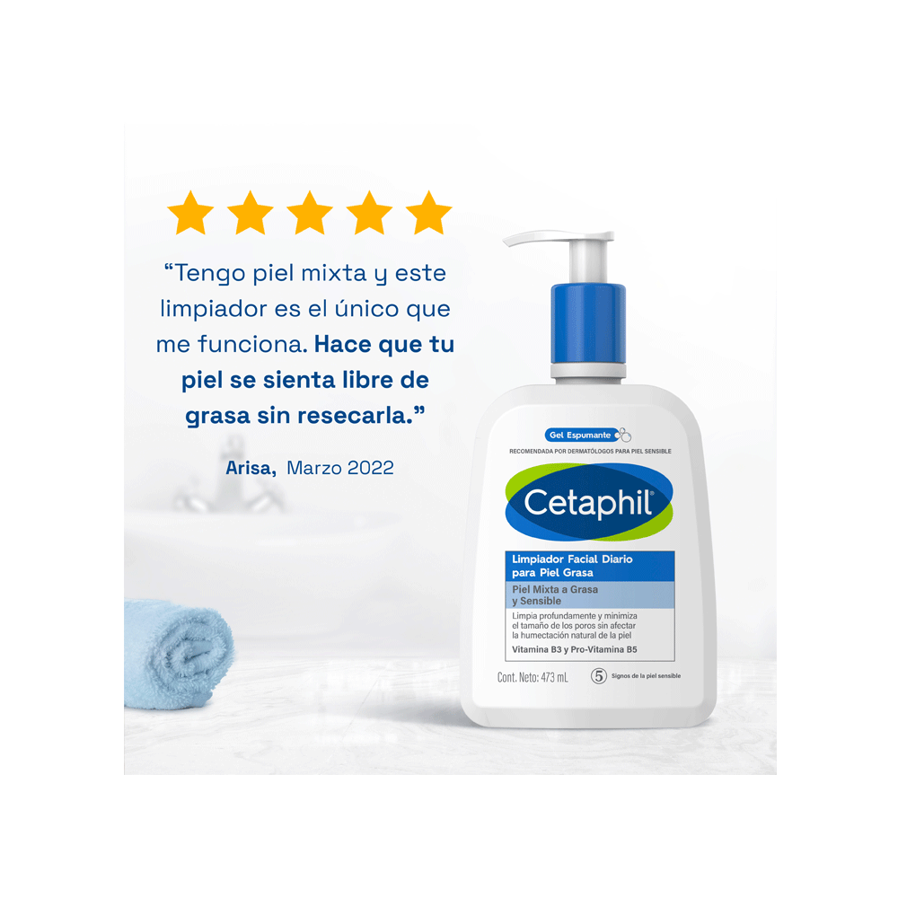 Limpiador Facial Cetaphil Diario para piel grasa x 473 ml ...
