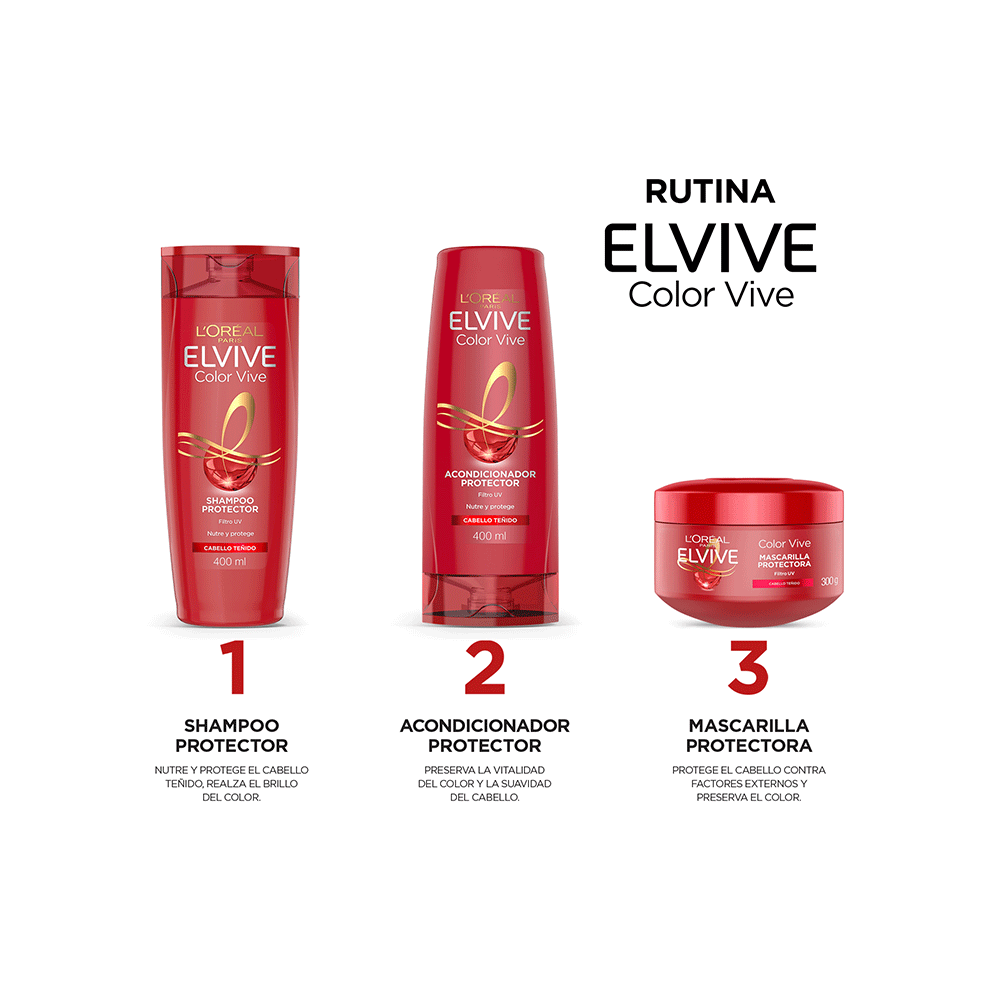 Tratamiento Capilar Elvive Color Vive x 300ml - farmaciasdelpueblo