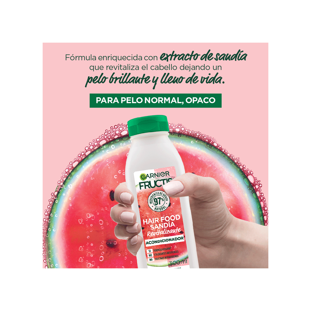 Acondicionador Fructis Garnier Hair Food Sandia x 300ml ...