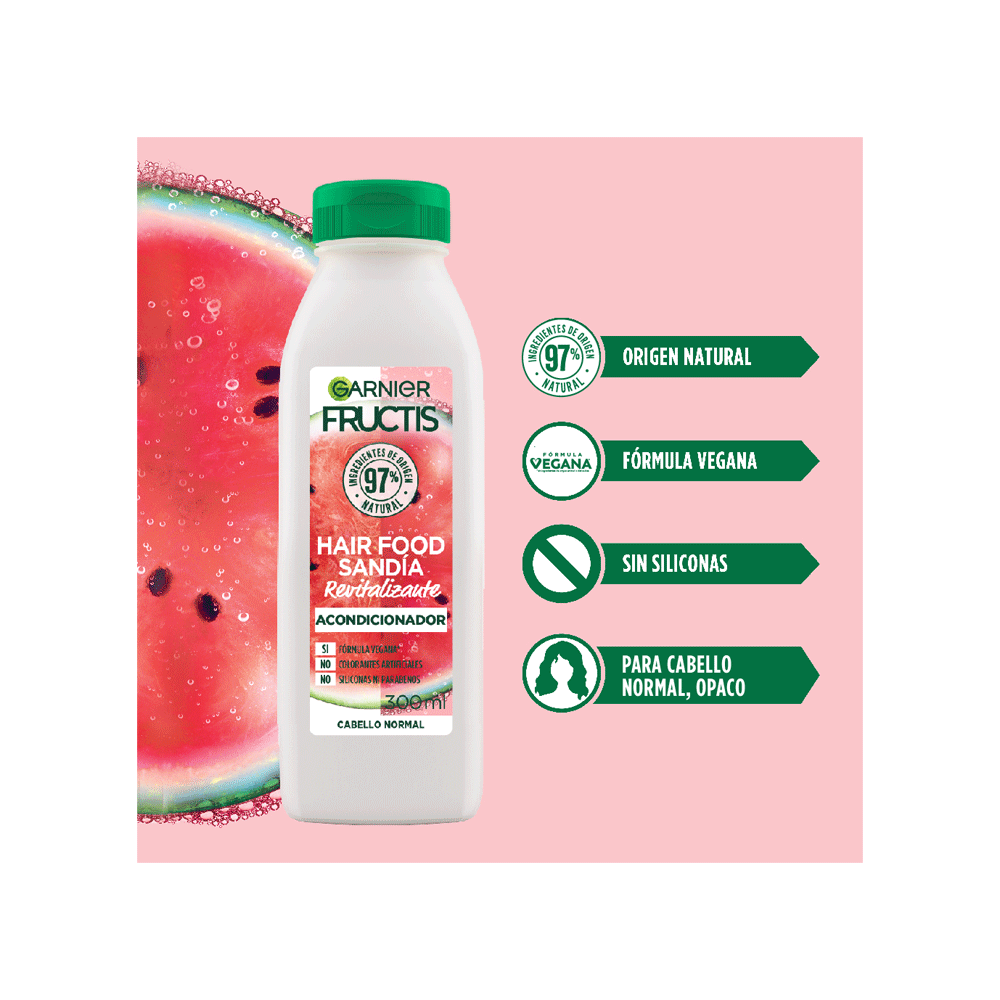 Acondicionador Fructis Garnier Hair Food Sandia x 300ml ...