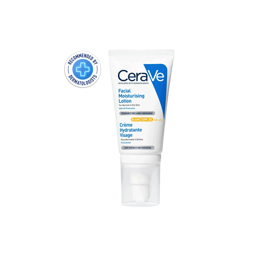 Loción Hidratante CeraVe para rostro FPS 30 para piel normal a seca x 52 ml - farmaciasdelpueblo