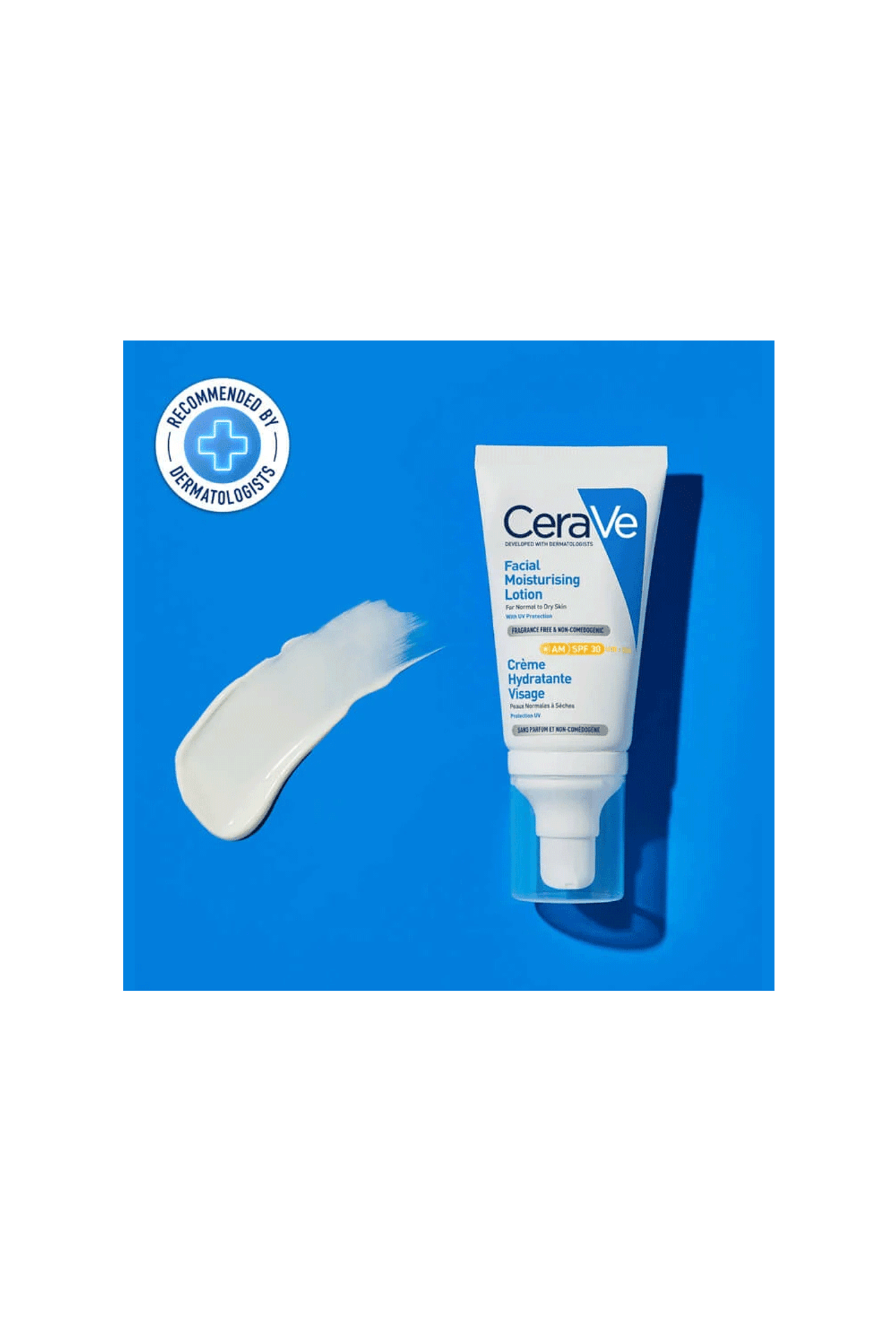 Loción Hidratante CeraVe para rostro FPS 30 para piel normal a seca x 52 ml - farmaciasdelpueblo