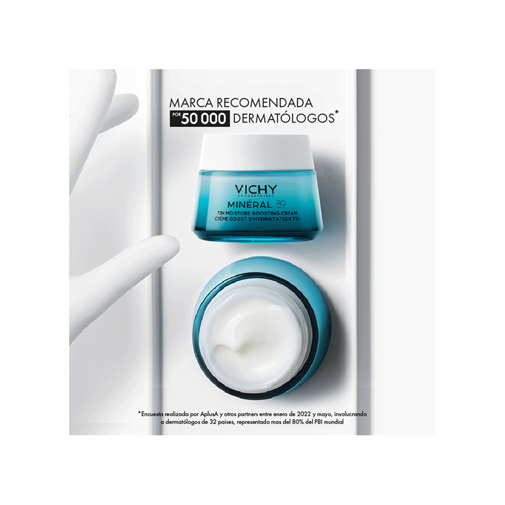 Crema Facial Vichy Minéral 89 sin Fragancia x 50 ml - farmaciasdelpueblo