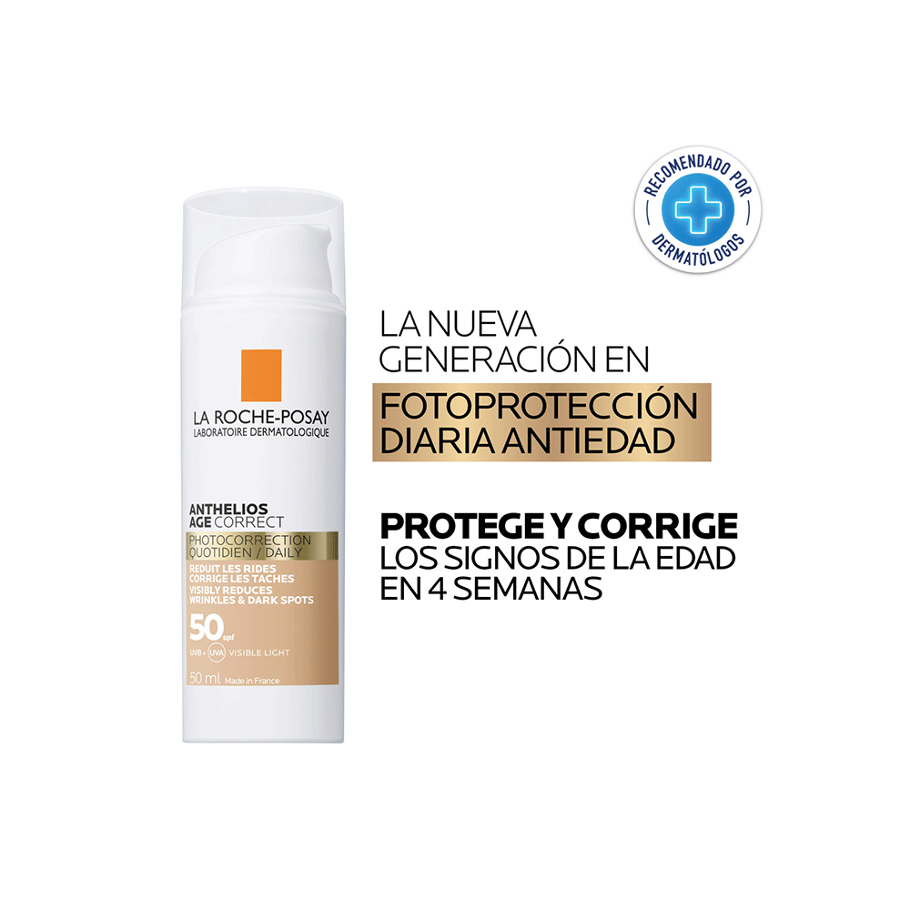 Protección solar Anthelios Age Correct FPS50 con color de La Roche ...