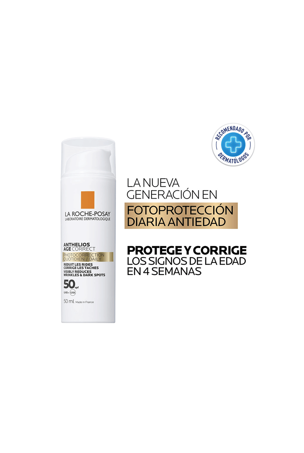 Protección solar diaria Anthelios Age Correct fps 50 de La Roche-Posay ...