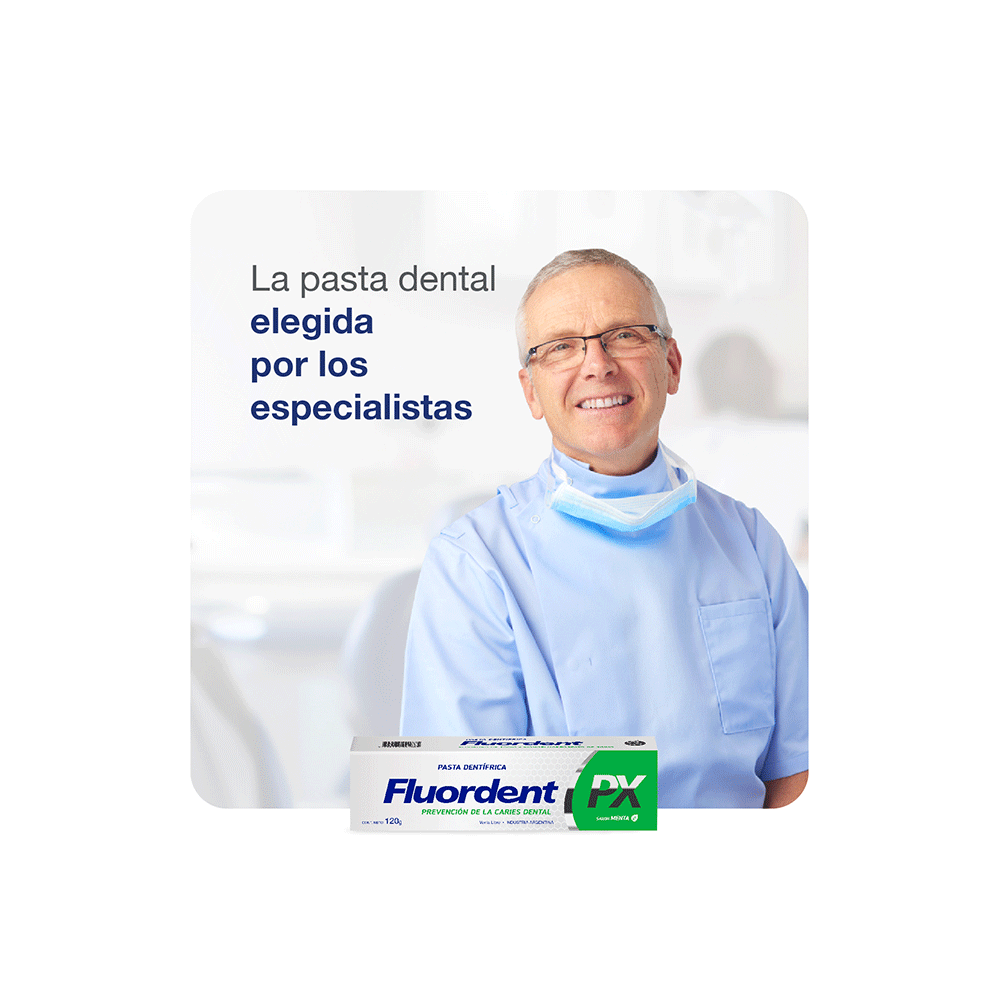 Pasta Dental Anticaries con 1450 ppm flúor Fluordent PX x 120 gr ...