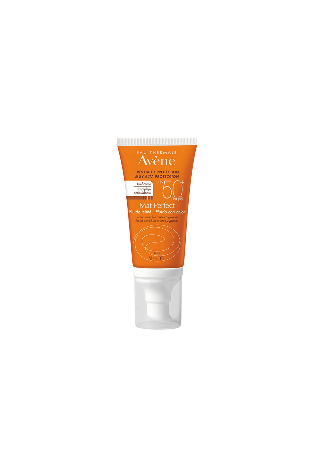 Protector Solar Avene con Color Mat Perfect SPF 50+ x 50 ml ...