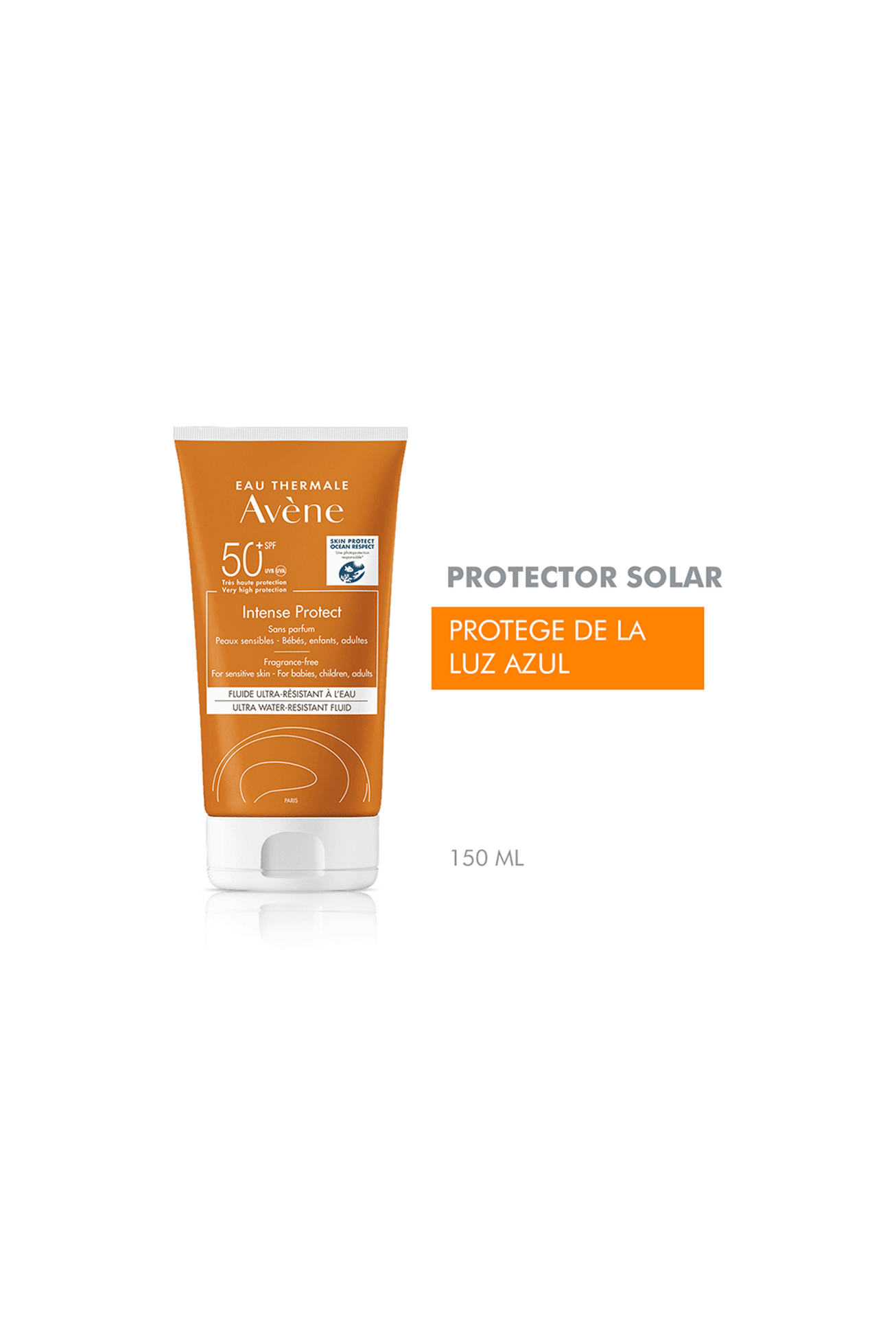 Protector Solar Avene Intense Protect SPF 50+ x 150 ml - farmaciasdelpueblo