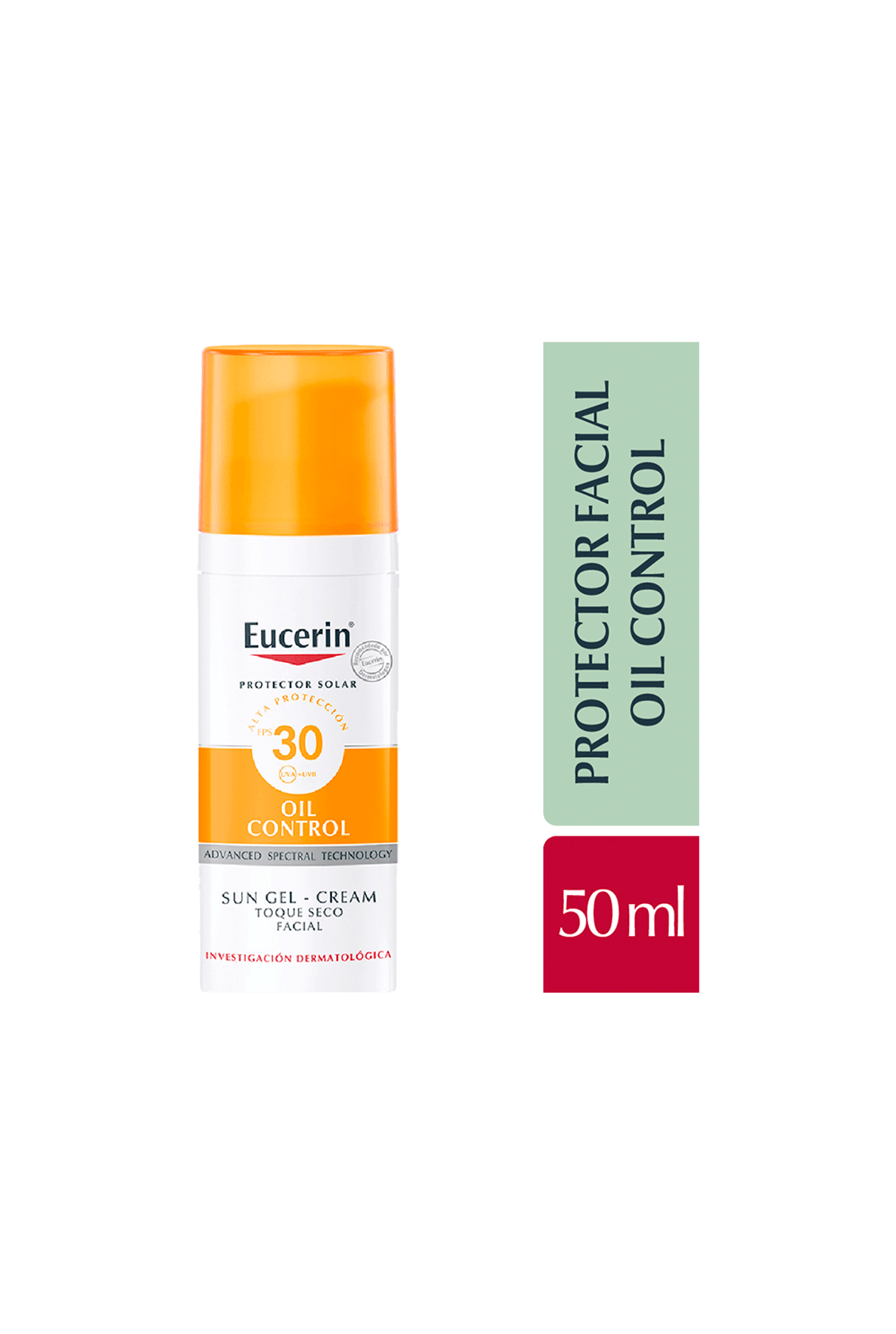 Protector Solar Facial Toque Seco Eucerin Oil Control Sun FPS 30 x 50 ...