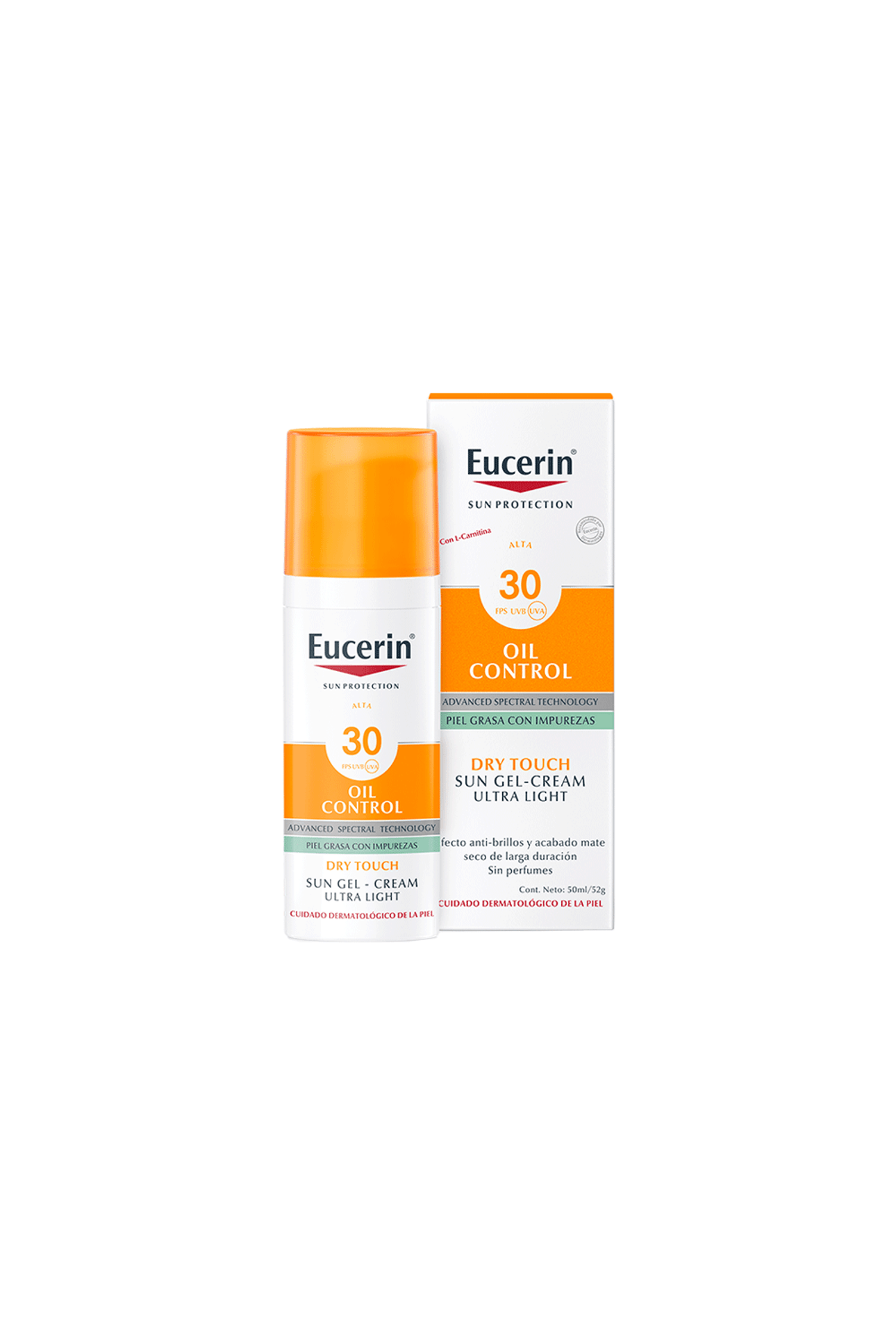 Protector Solar Facial Toque Seco Eucerin Oil Control Sun FPS 30 x 50 ...