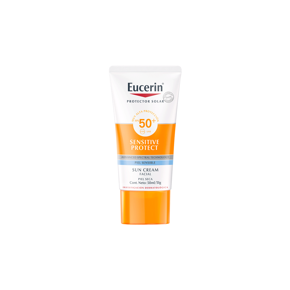 Protector Solar Facial Eucerin Sensitive Protect FPS 50+ x 50 ml ...