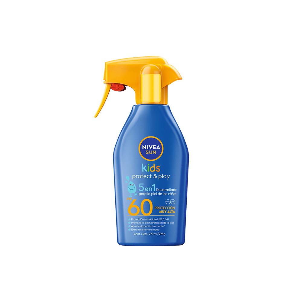 Protector Solar Nivea Protect & Play 5 en 1 Kids Trigger Spray FPS 60 x ...