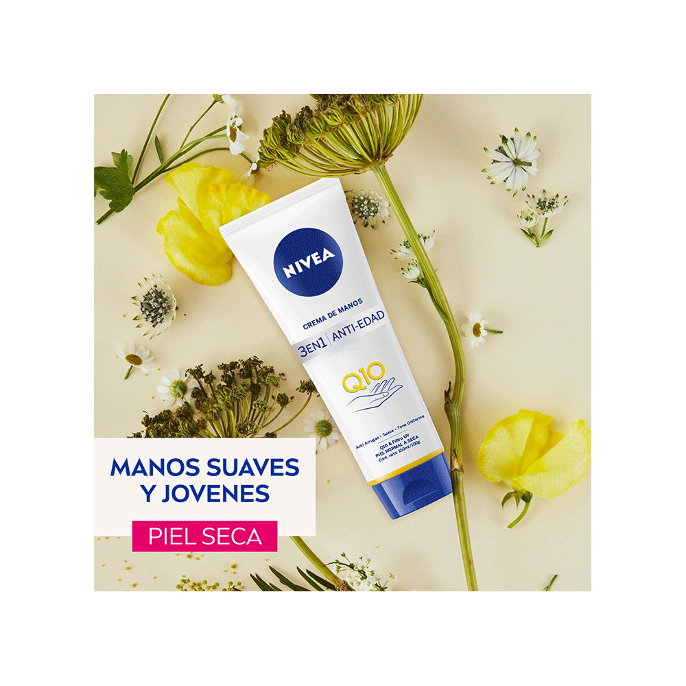 Crema de Manos Antiarrugas Nivea Q10 3 en 1 x 100 ml - farmaciasdelpueblo