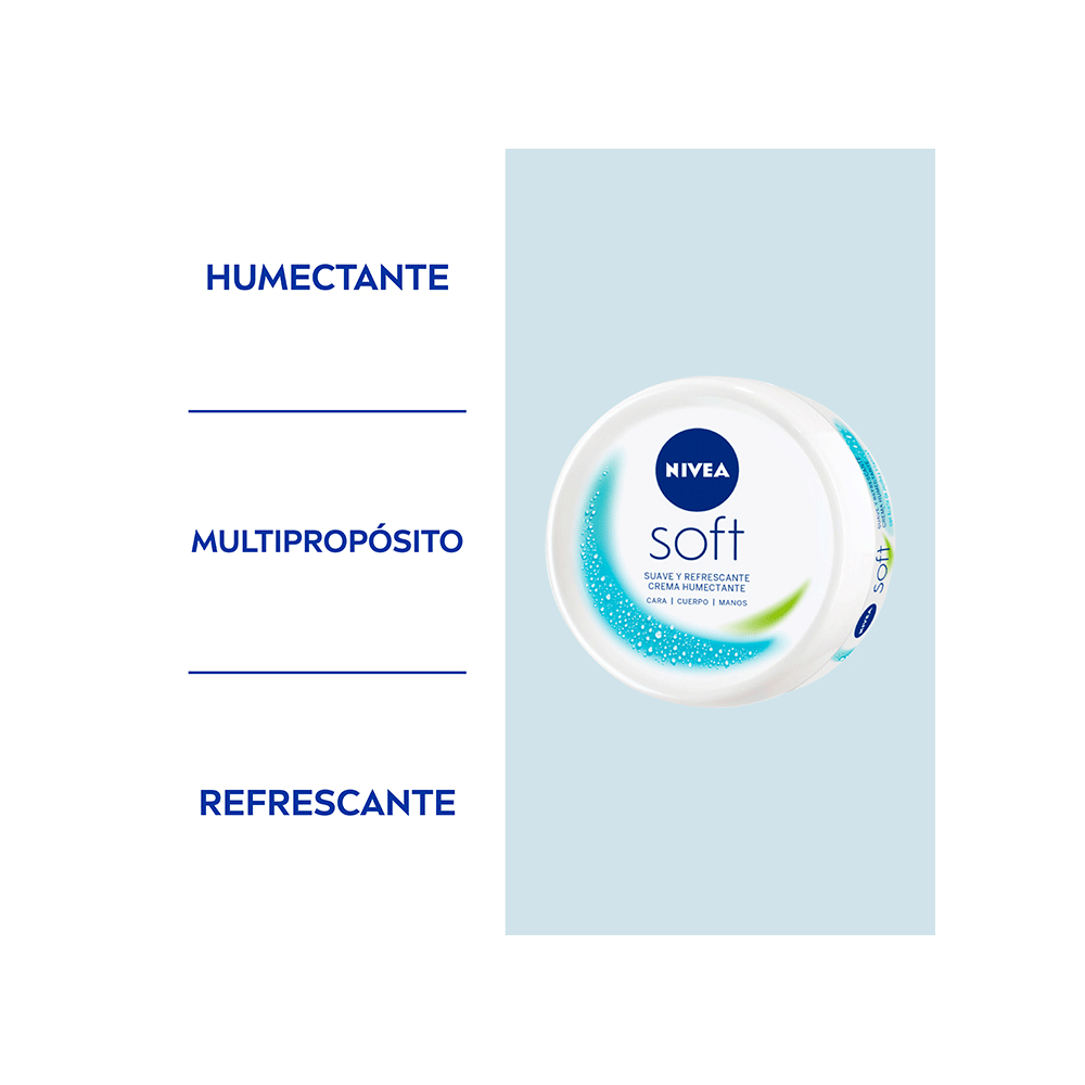 Crema hidratante intensiva NIVEA Soft x 100 ml - farmaciasdelpueblo