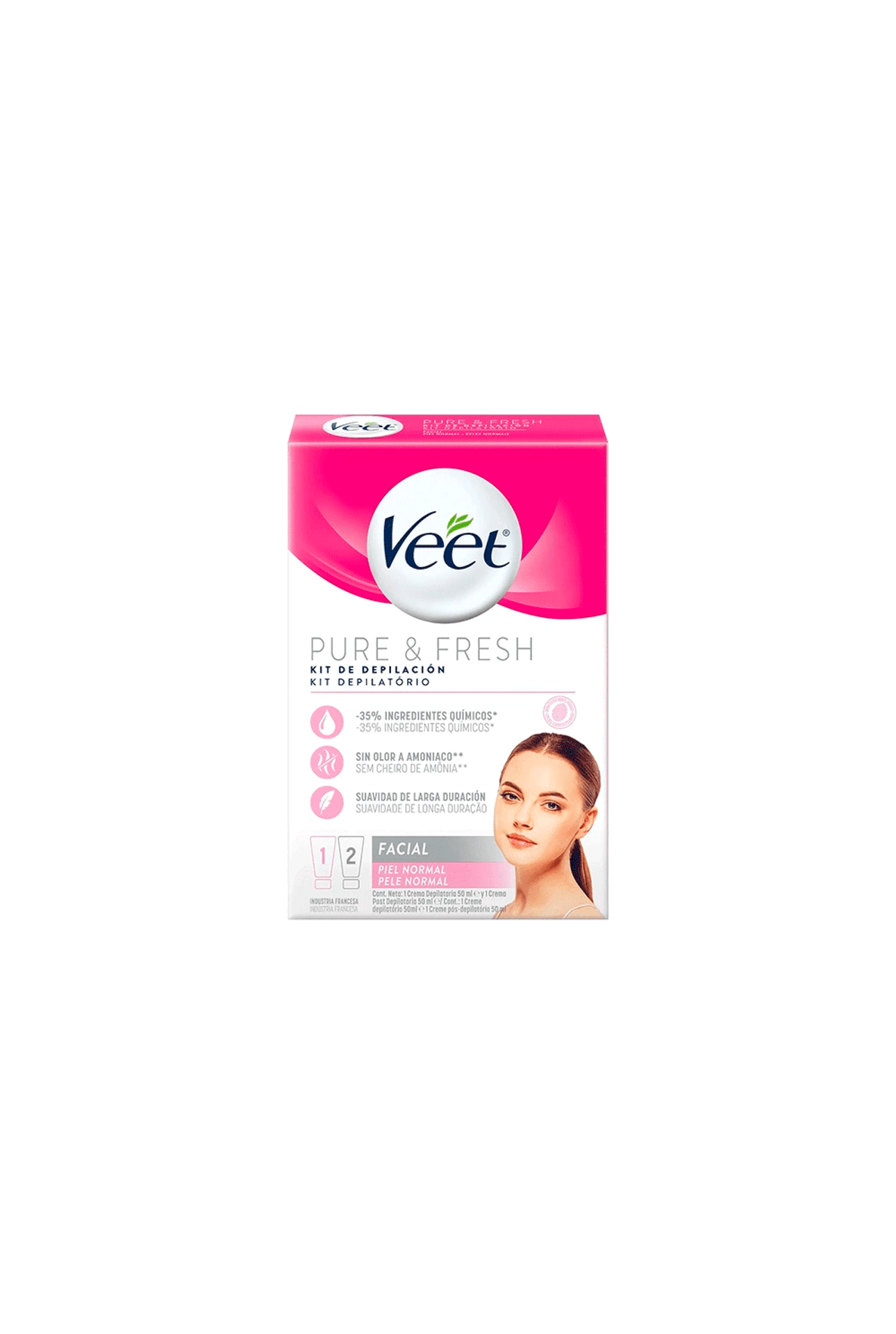 Kit Crema Depilatoria Facial Veet Pure x 50 ml + Post Depilatoria x 50 ...