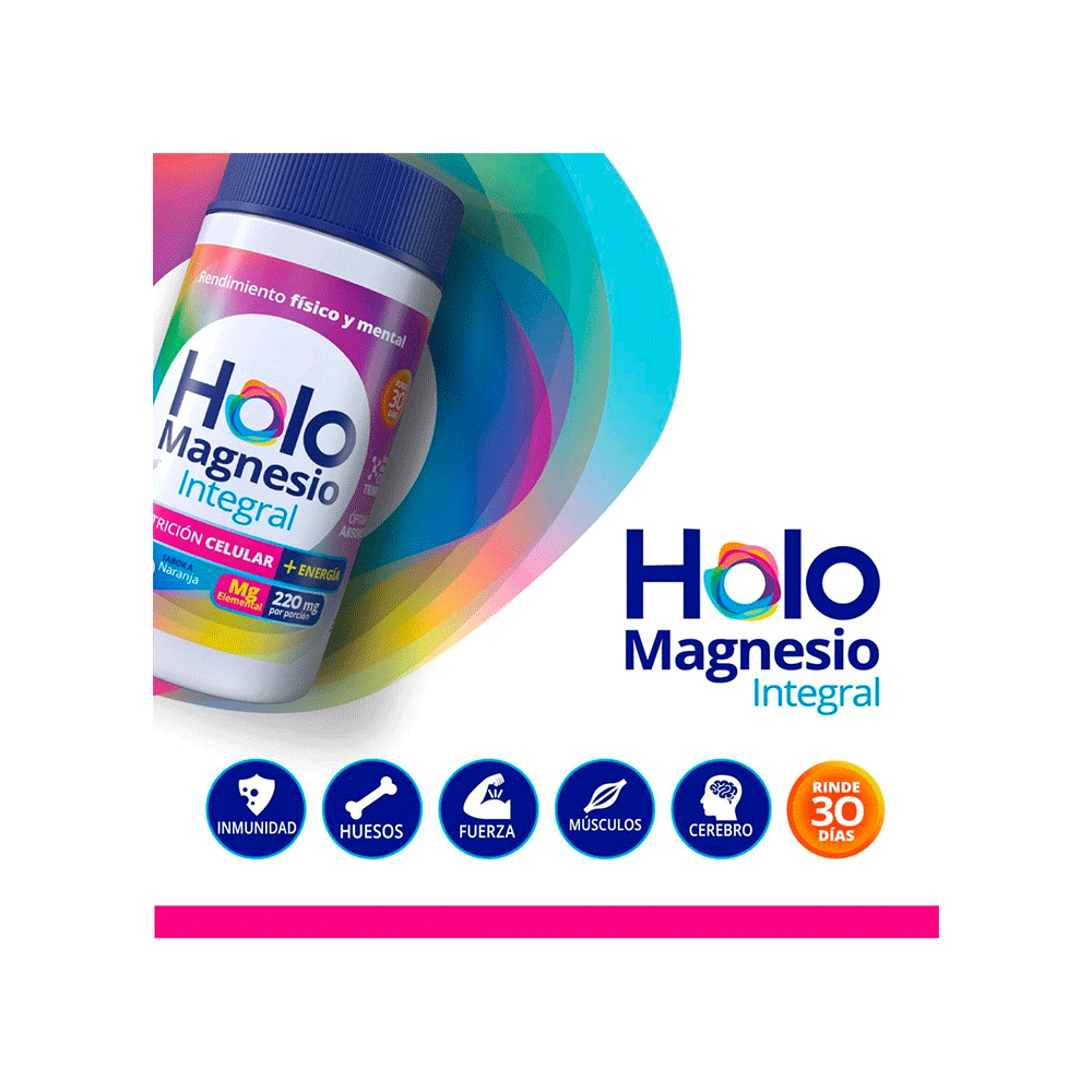 Suplemento Dietario Holo Magnesio Integral x 150 gr - farmaciasdelpueblo
