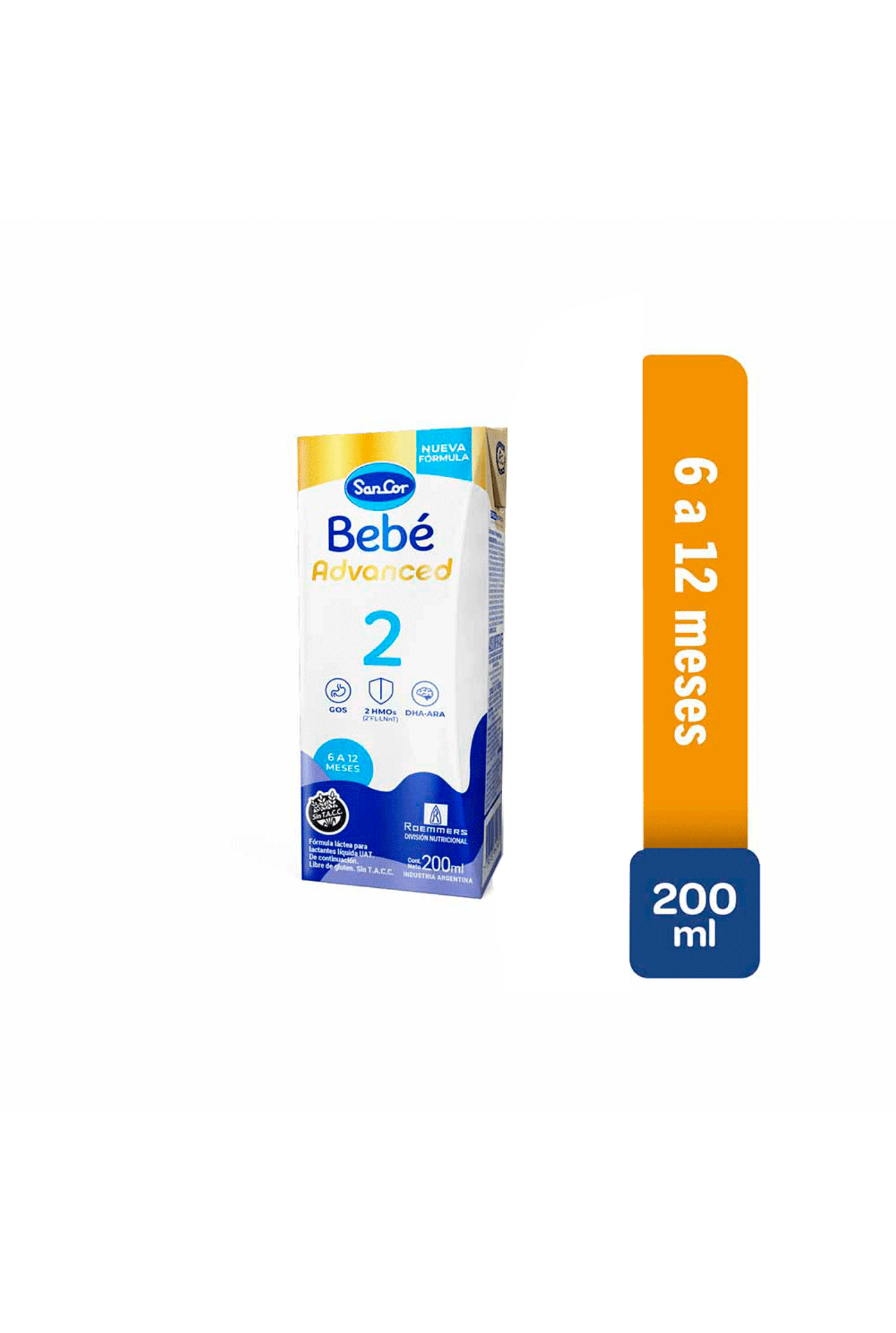 SanCor Bebé Advanced 2 Brick x 200 ml x 12 unid - farmaciasdelpueblo