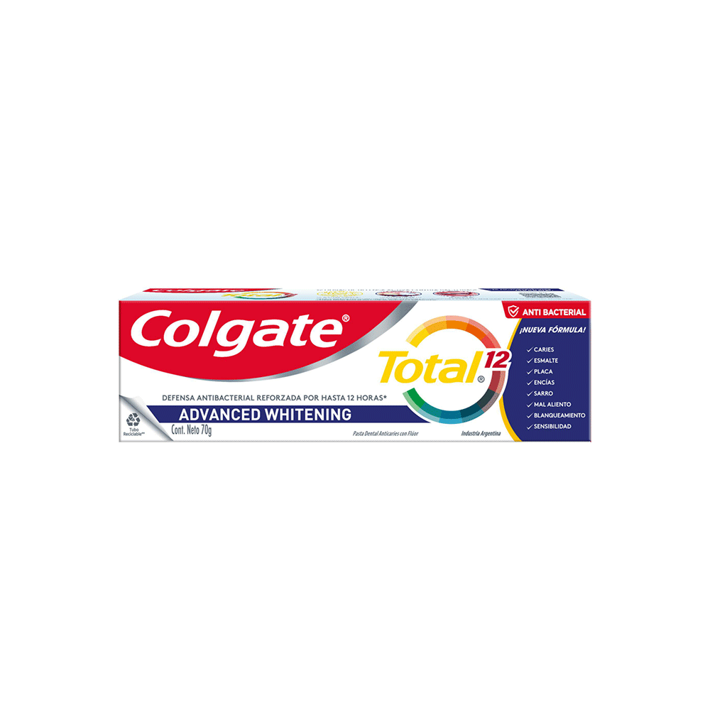 Crema Dental Colgate Total 12 Advanced Whitening x 70 gr ...