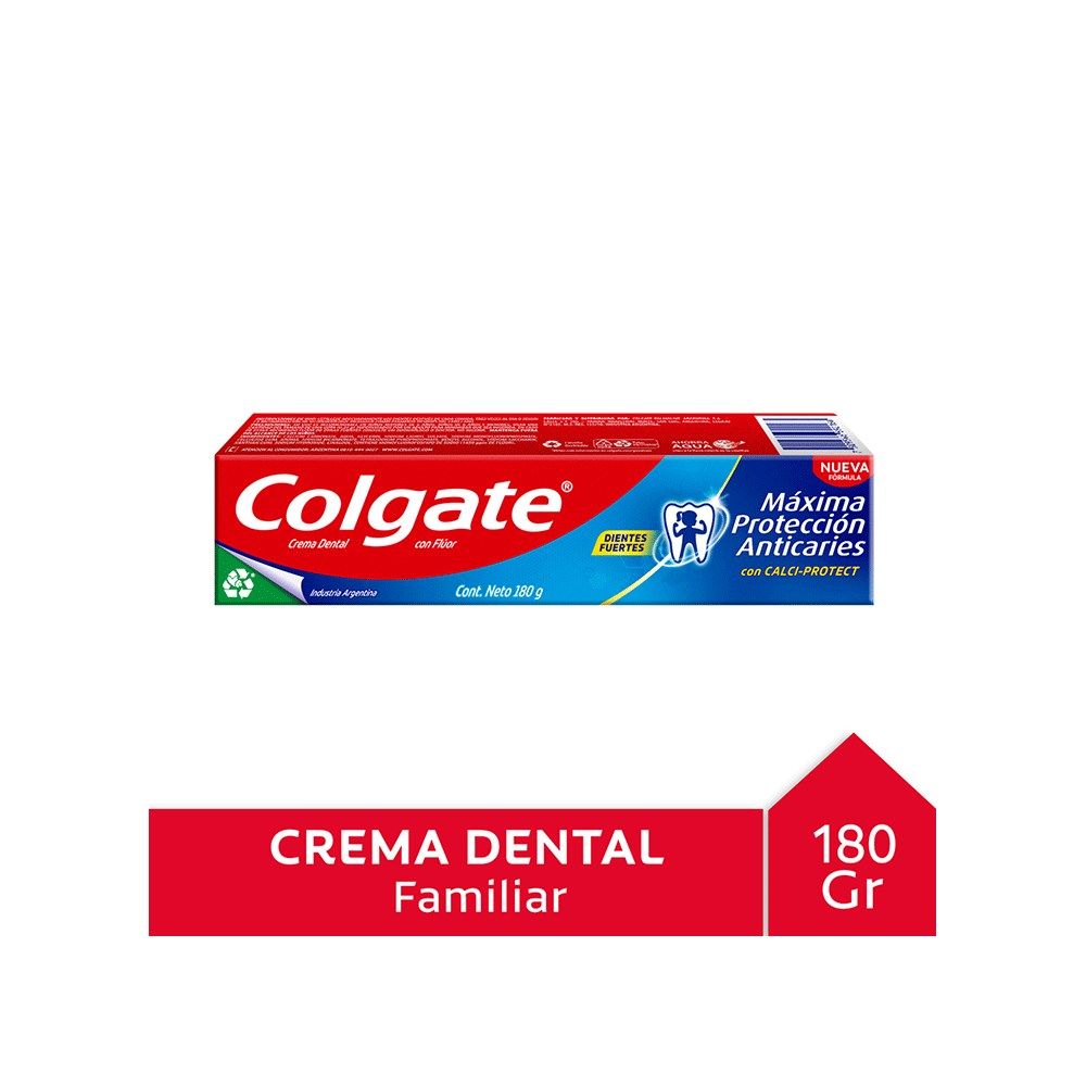 Crema Dental Colgate Protección Anticaries x 180 gr - farmaciasdelpueblo
