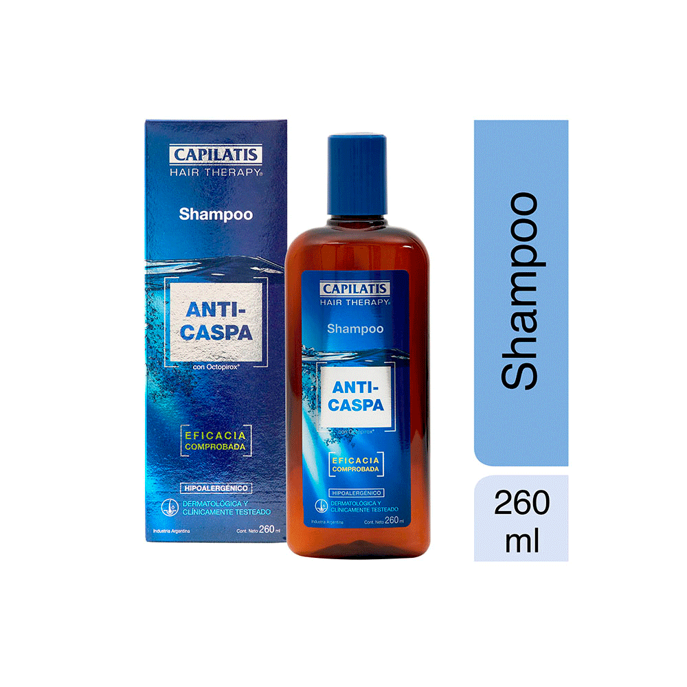 Shampoo Capilatis Anti Caspa con Octopirox x 260 ml - farmaciasdelpueblo