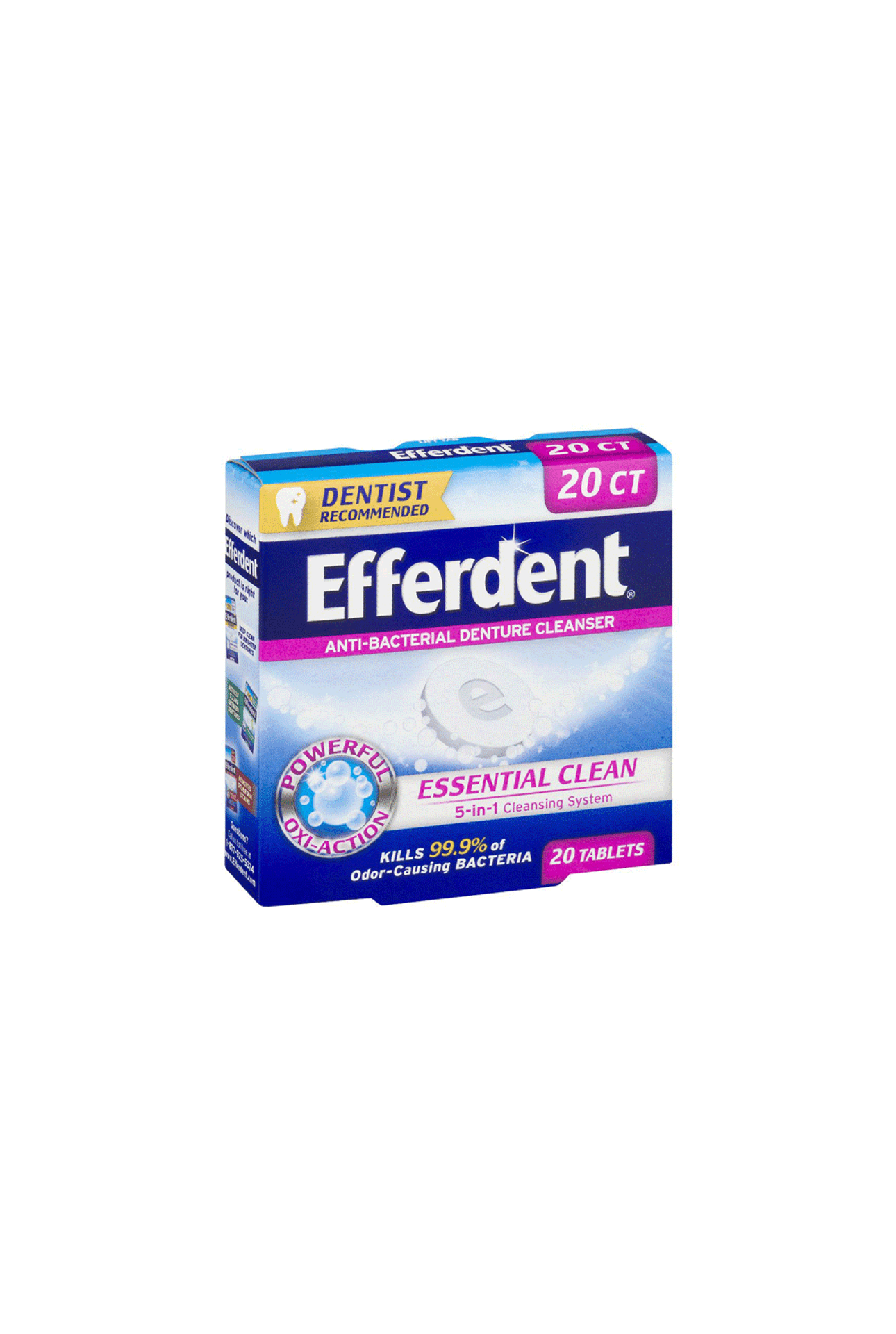 Tabletas Limpiadoras Efferdent Original x 20 unid - farmaciasdelpueblo