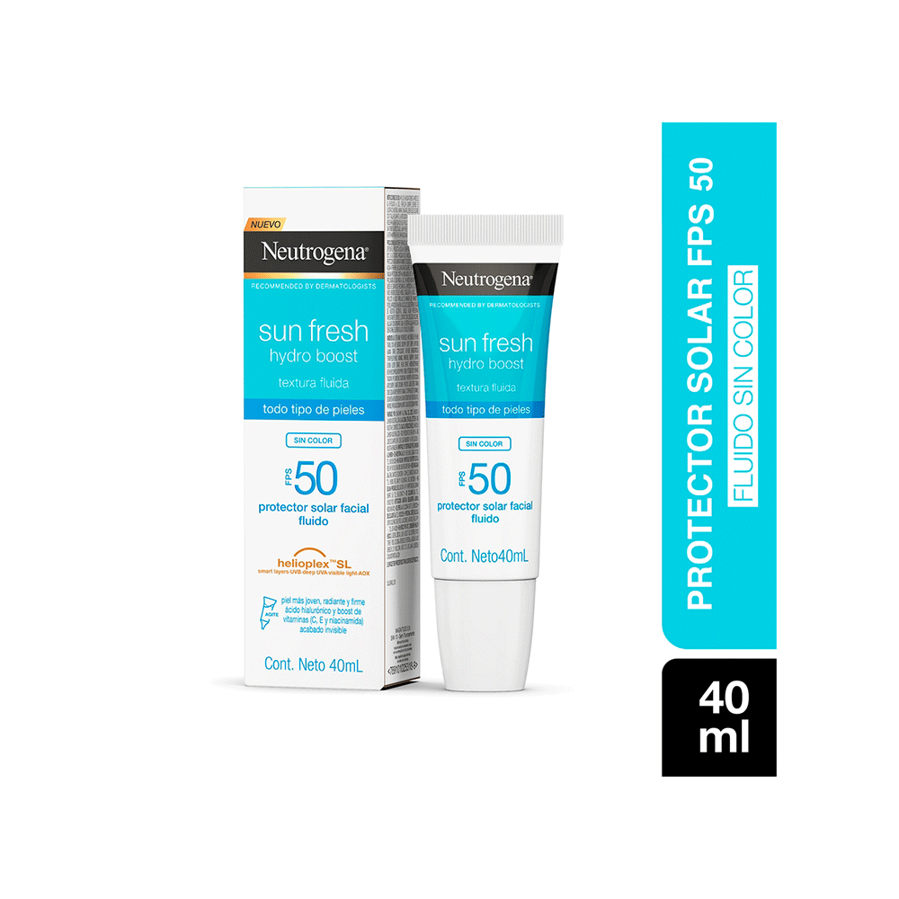Protector Solar Facial Neutrogena Hydro Boost S/Color FPS50 x 40 ml ...