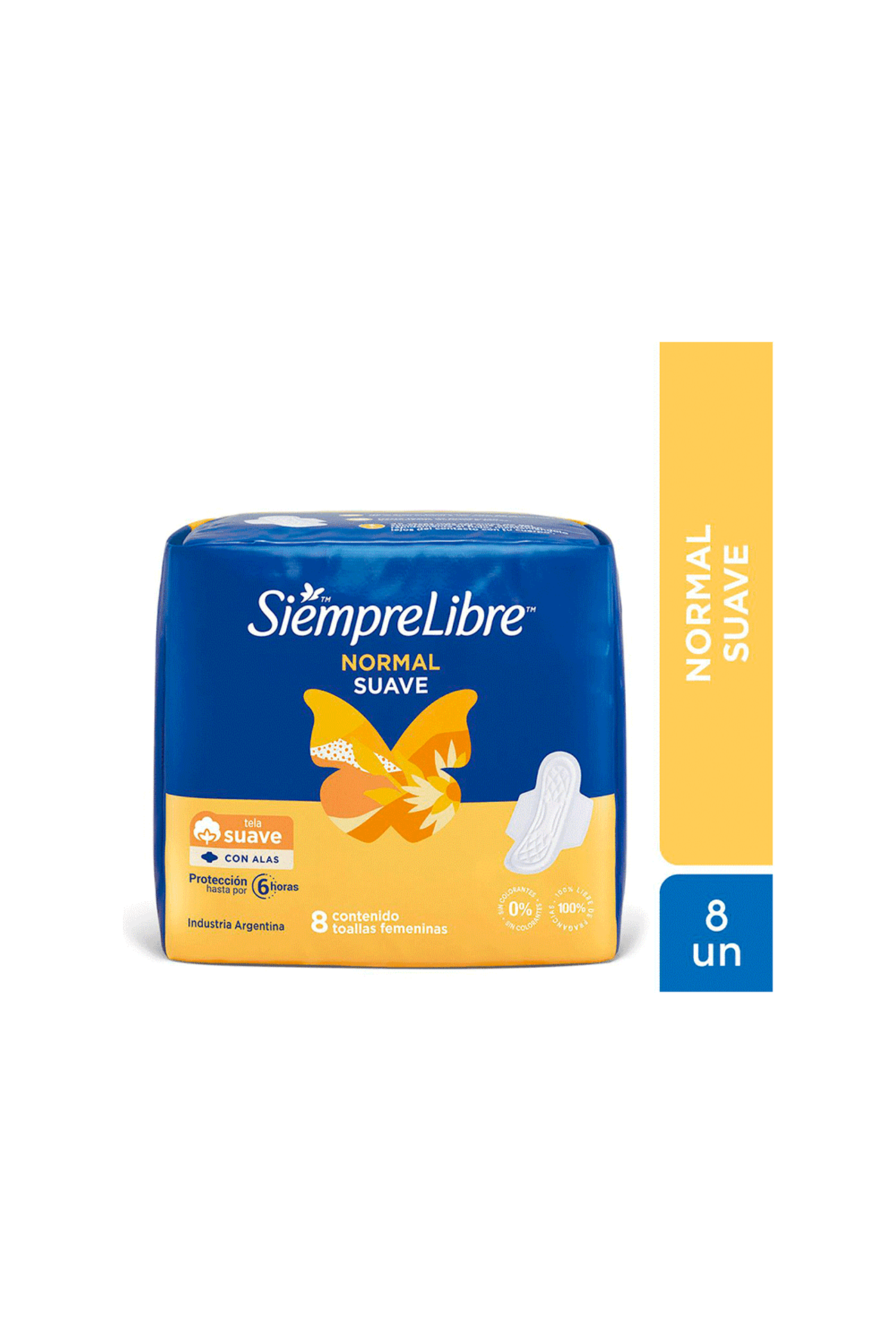Toallas Femeninas Siempre Libre Normal Suave c/ Alas x 8 unid ...