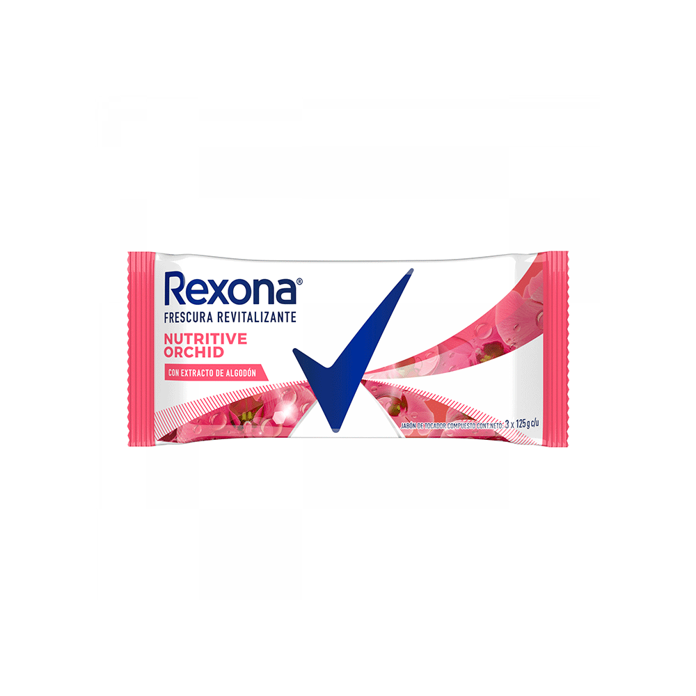 Jabón en Barra Rexona Nutritive Orchid 3 x 125 gr - farmaciasdelpueblo