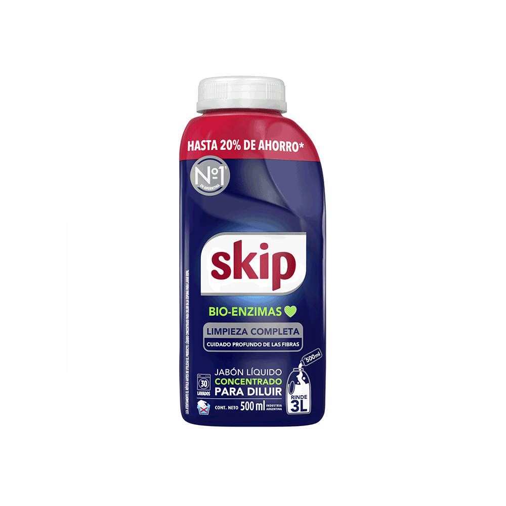 Jabón Liquido Skip Para Diluir Con Bio Enzimas x 500ml - farmaciasdelpueblo