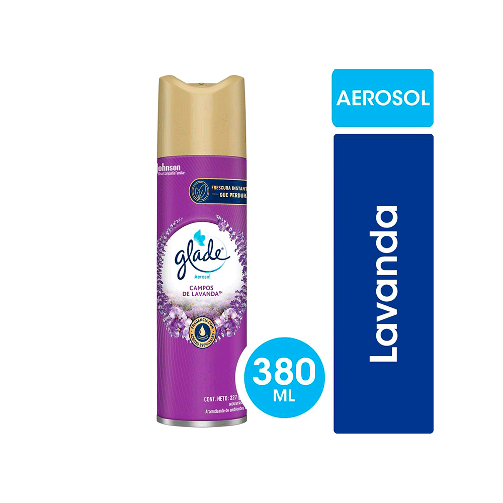 Aromatizante de Ambientes Glade Campos de Lavanda en Aerosol x 380 ml ...
