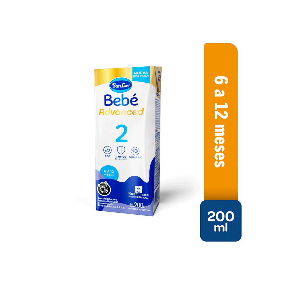 Sancor Bebe 2 Advanced Brick x 200 ml x 30 unid - farmaciasdelpueblo