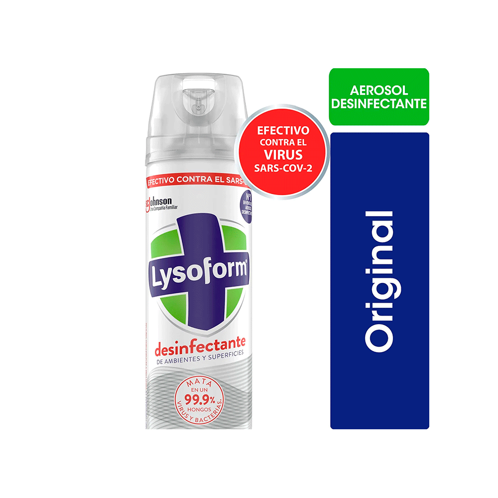 Desinfectante en Aerosol Lysoform Original x 360 ml - farmaciasdelpueblo