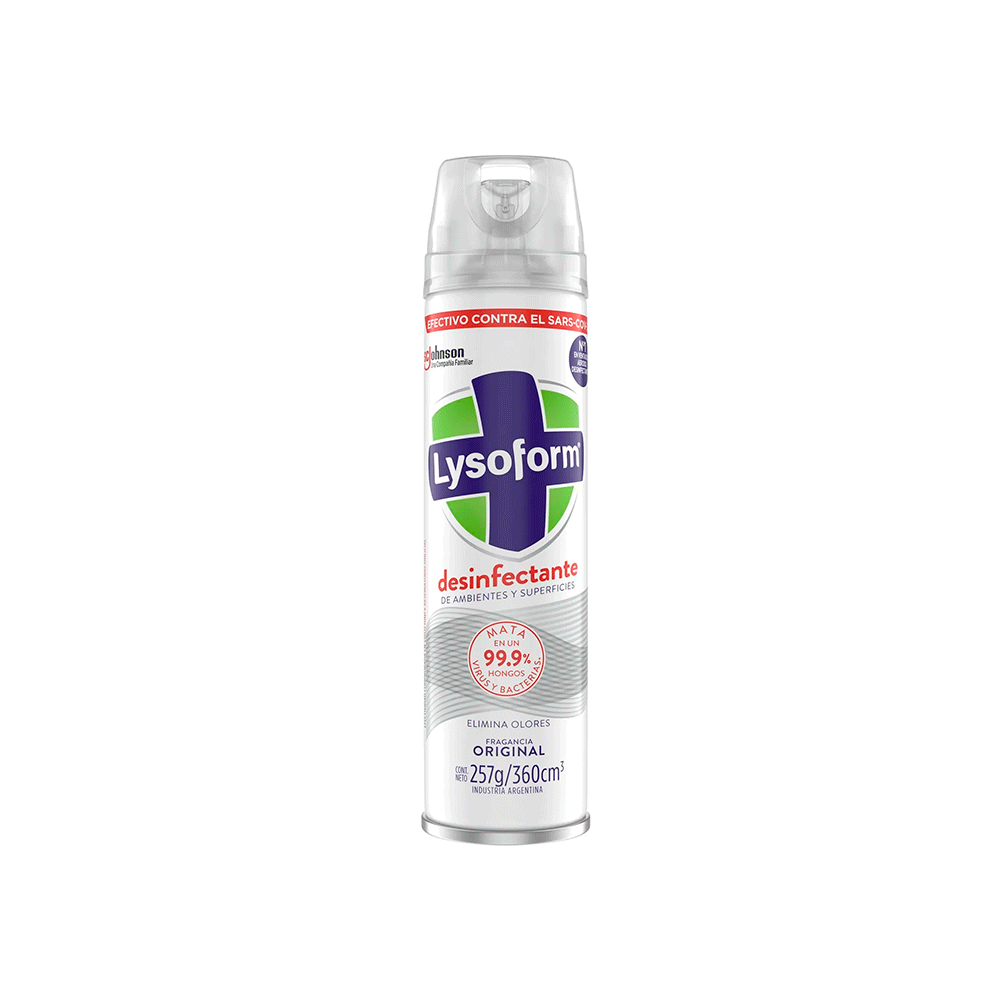 Desinfectante en Aerosol Lysoform Original x 360 ml - farmaciasdelpueblo